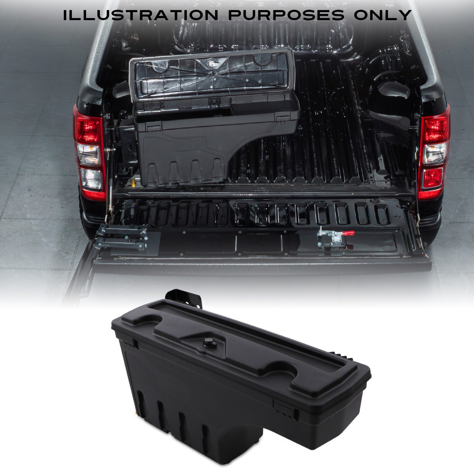 Nissan Navara NP300 D23 14+ Flat Bed Lockable Storage Swing Box | 4x4 ...