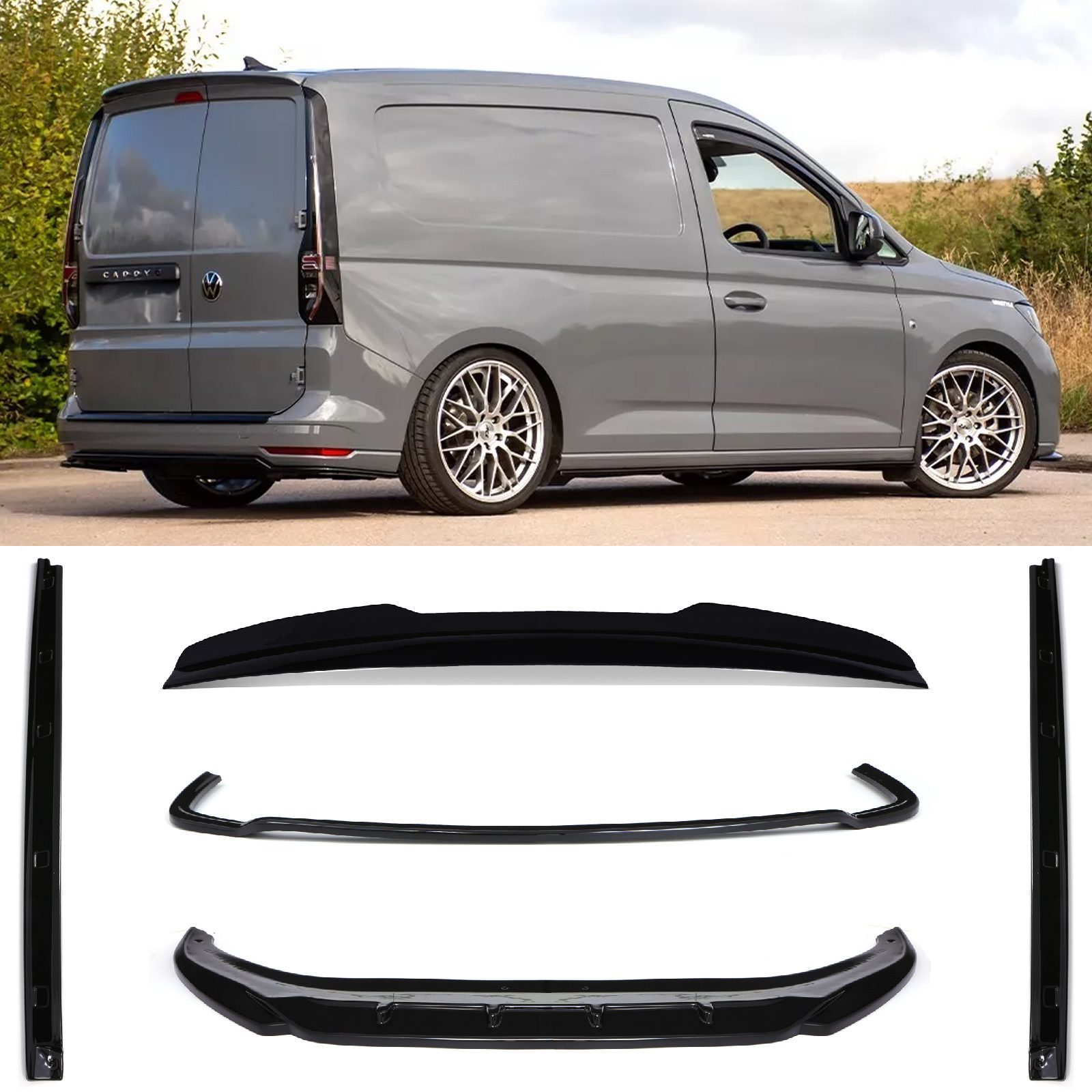 VW Caddy MK5 SWB Tailgate 2020+ Front & Rear Aero Body Kit | Predator4x4